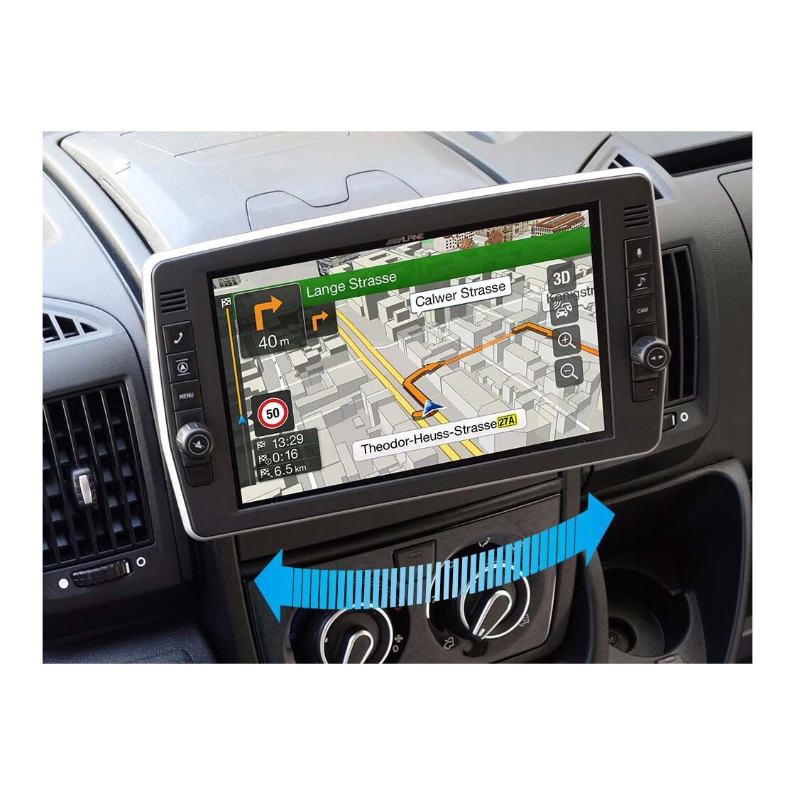 Alpine X903D-DU2 - 9-Zoll-Navigationssystem mit schwenkbaren Bildschi ...
